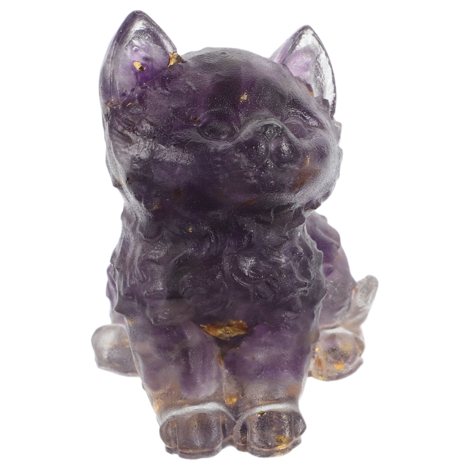 Hemoton Resin Cat Figurine Miniature Lying Cat Statue For Home And Car ...