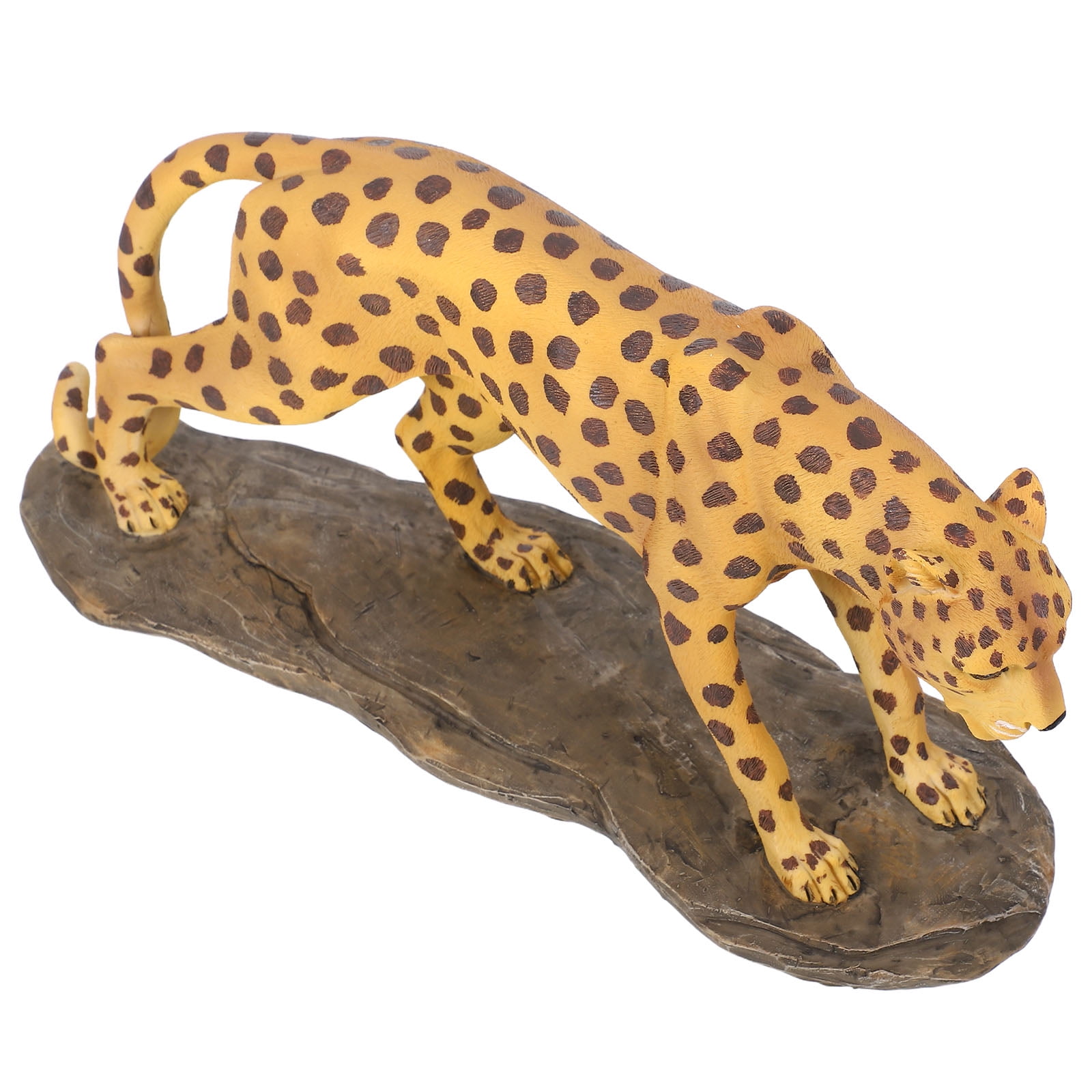RENACLIPY Realistic Leopard Sculpture Resin Animal Figurine Charming ...
