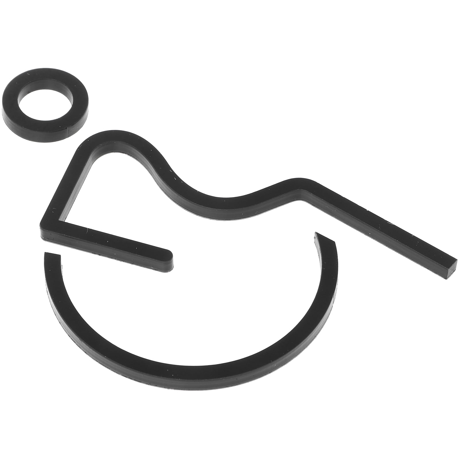 HEMOTON Acrylic Disabled Wheelchair Sign for Restroom Use Black ...