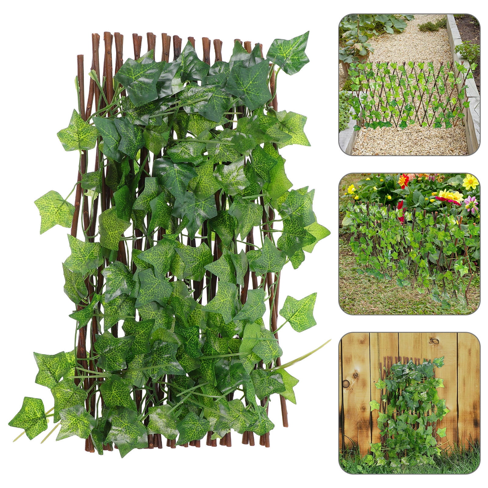 Hemoton Retractable Garden Privacy Fence Artificial Green Leaves ...