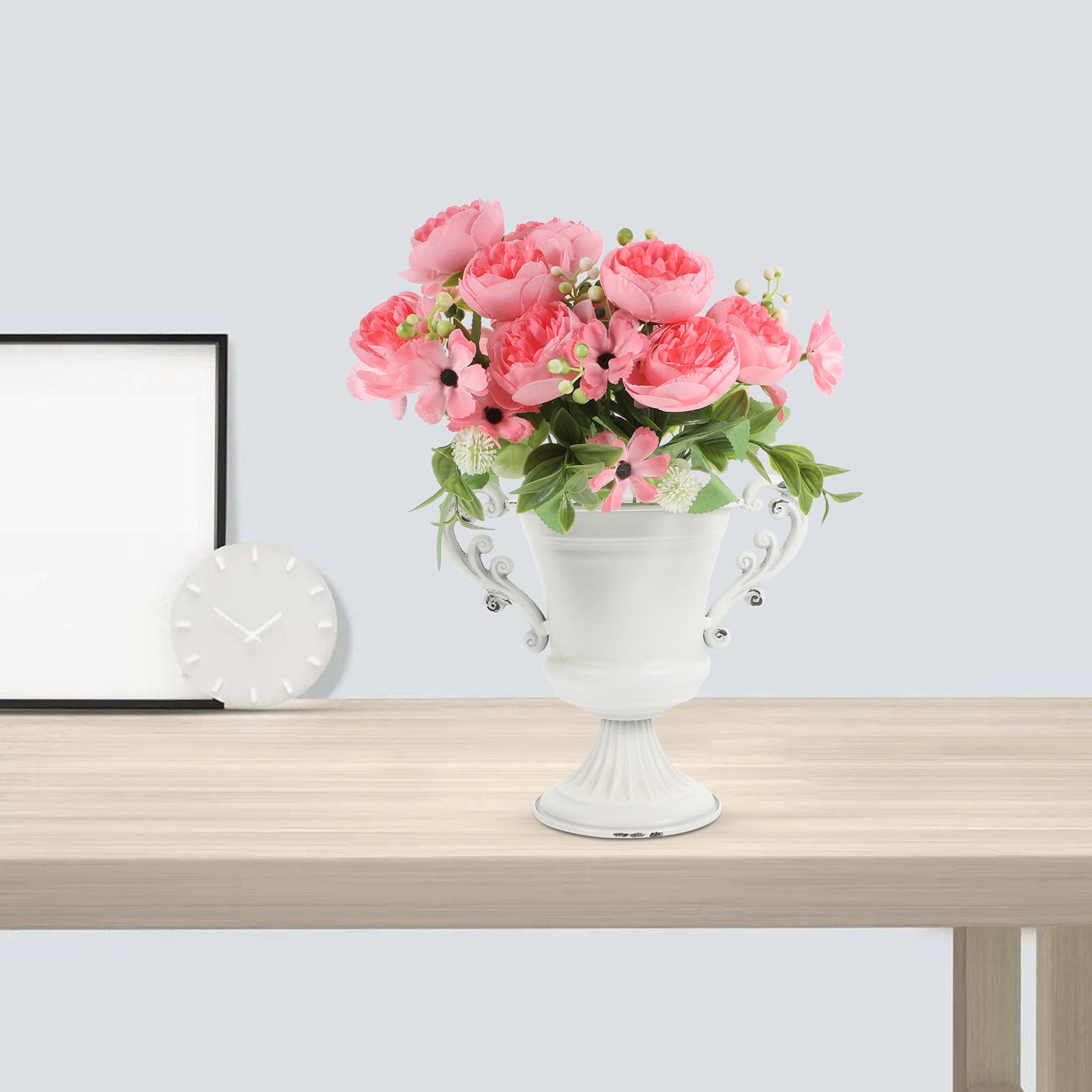 Hemoton Retro Pedestal Flower Pot Multi-Functional Garden Planter For ...