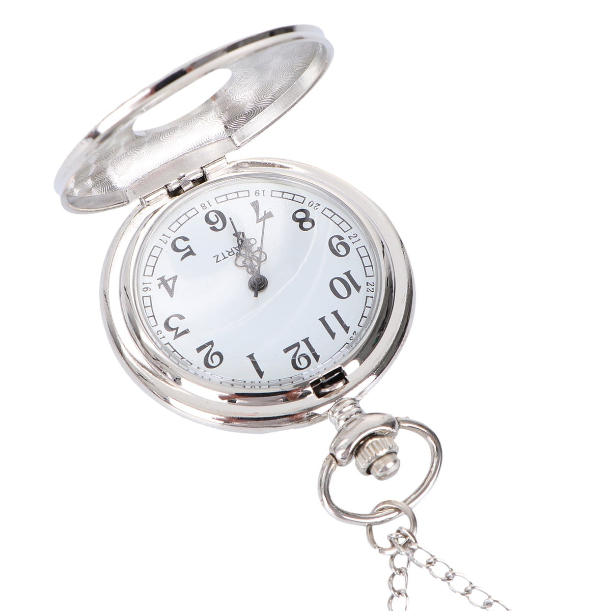 HEMOTON Retro Roman Style Pocket Watch Practical Quartz Pendant Watch ...