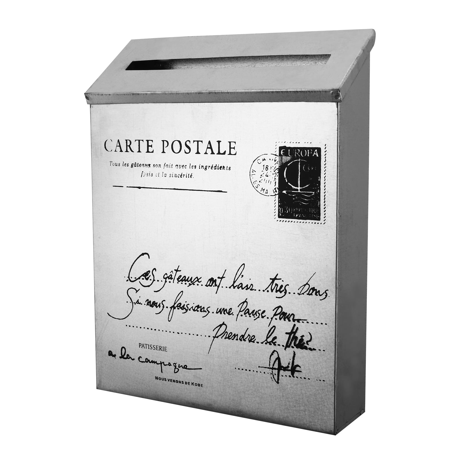 Hemoton Retro Tin Mailbox Mailboxes for House Outdoor Decor Wall ...