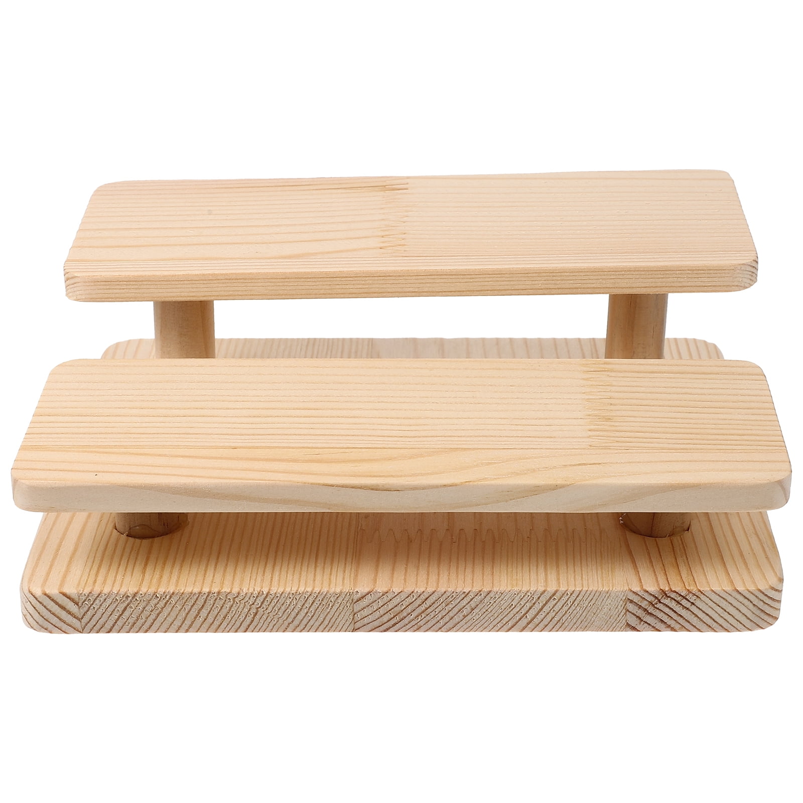 Hemoton Riser Display Stand Tiered Wood Display Stand Collection ...