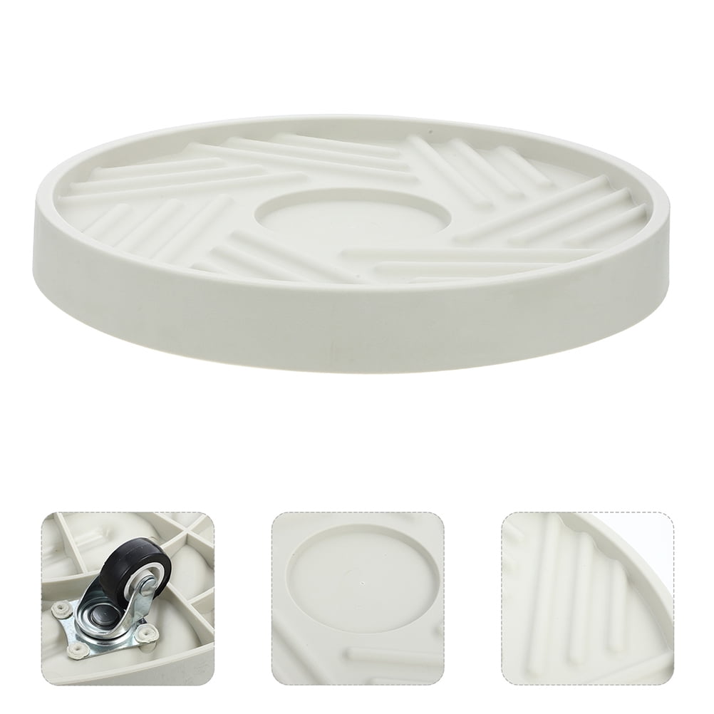 Hemoton Rolling Plant Tray Planter Holder Round Flower Pot Moving Stand ...