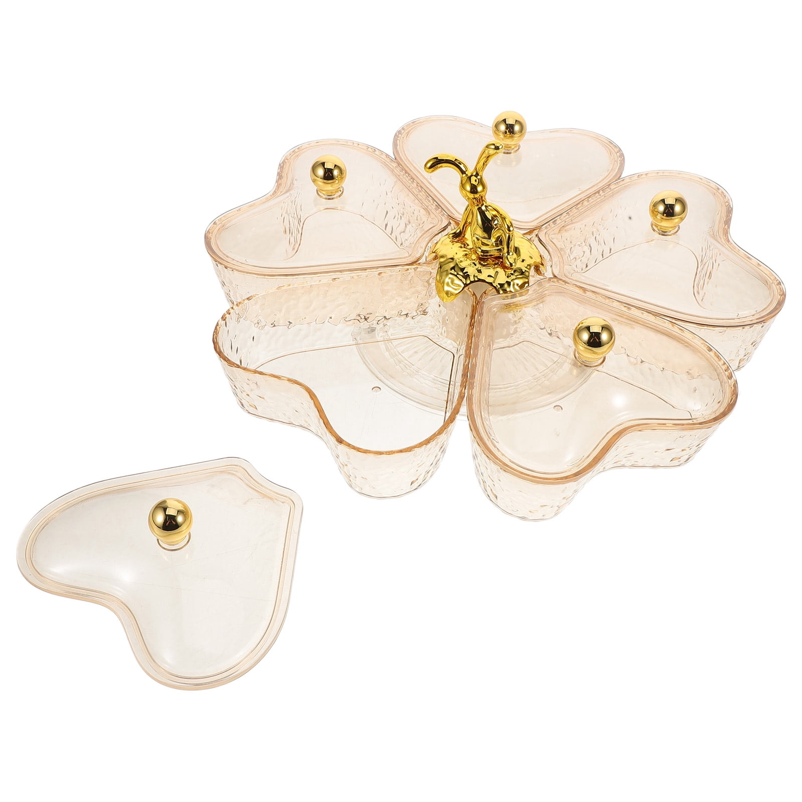 Hemoton Rotatable Candy Holder Rotating Snack Case Rotating Snack Box ...