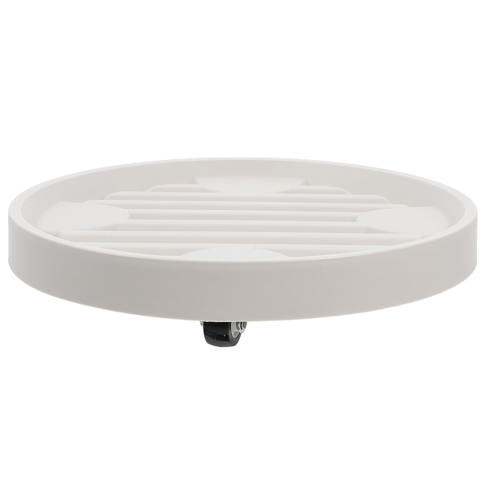 Hemoton Round Plant Stand With Wheels Plastic Rolling Plant Rack Plant ...
