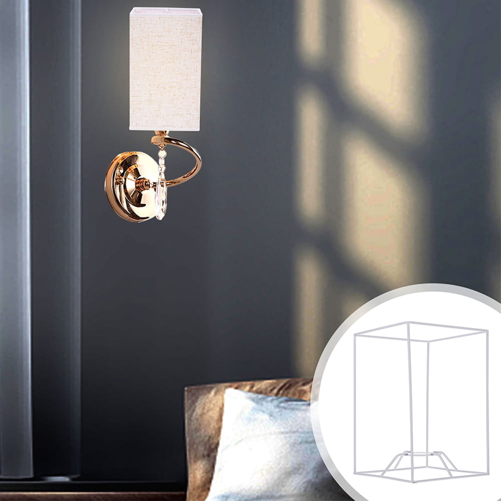Hemoton Rustic Lampshade Frame DIY Table Lamp Holder Pendant Light ...