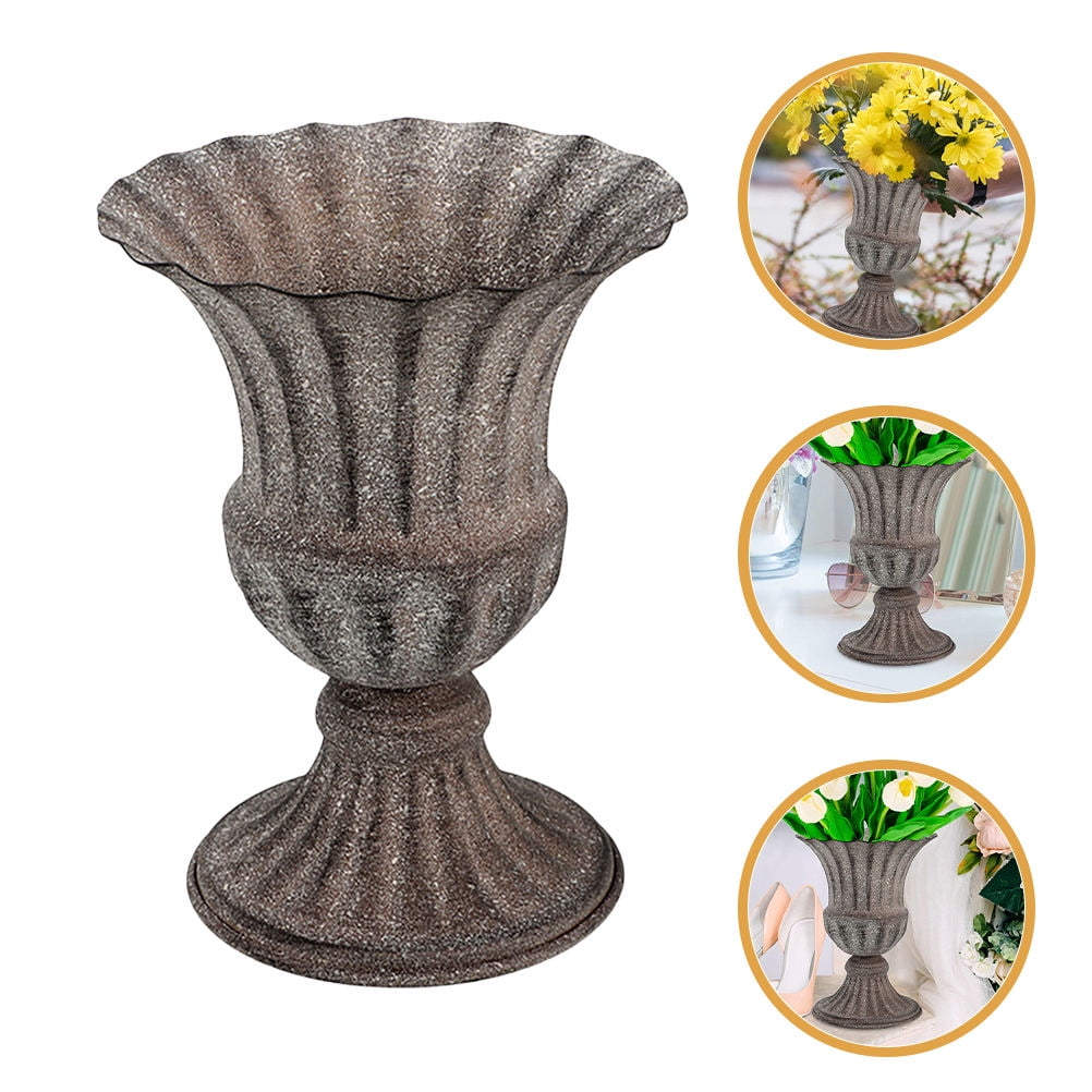 Hemoton Rustic Metal Vase Vintage Flower Arrangement Container for ...