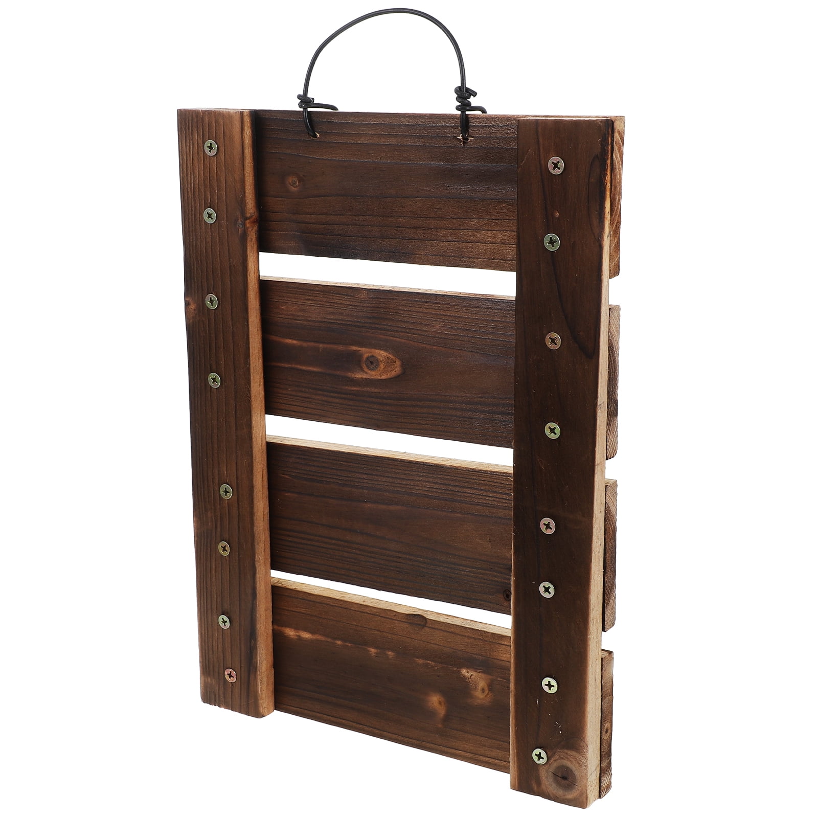 Hemoton Rustic Wood Hanging Planter for Home Wall Mount Planter Indoor ...