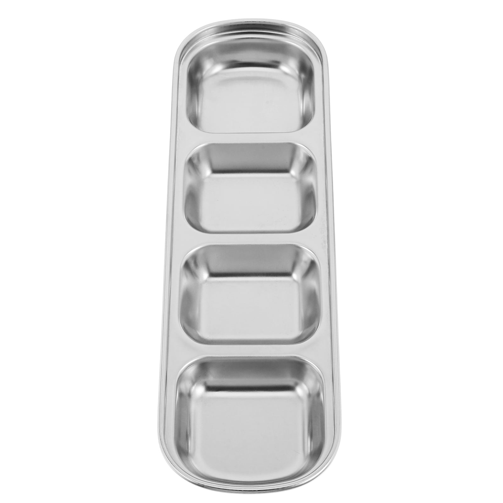 Hemoton Sauce Dipping Dish Condiment Plate Sauce Tray Divided Dipping ...