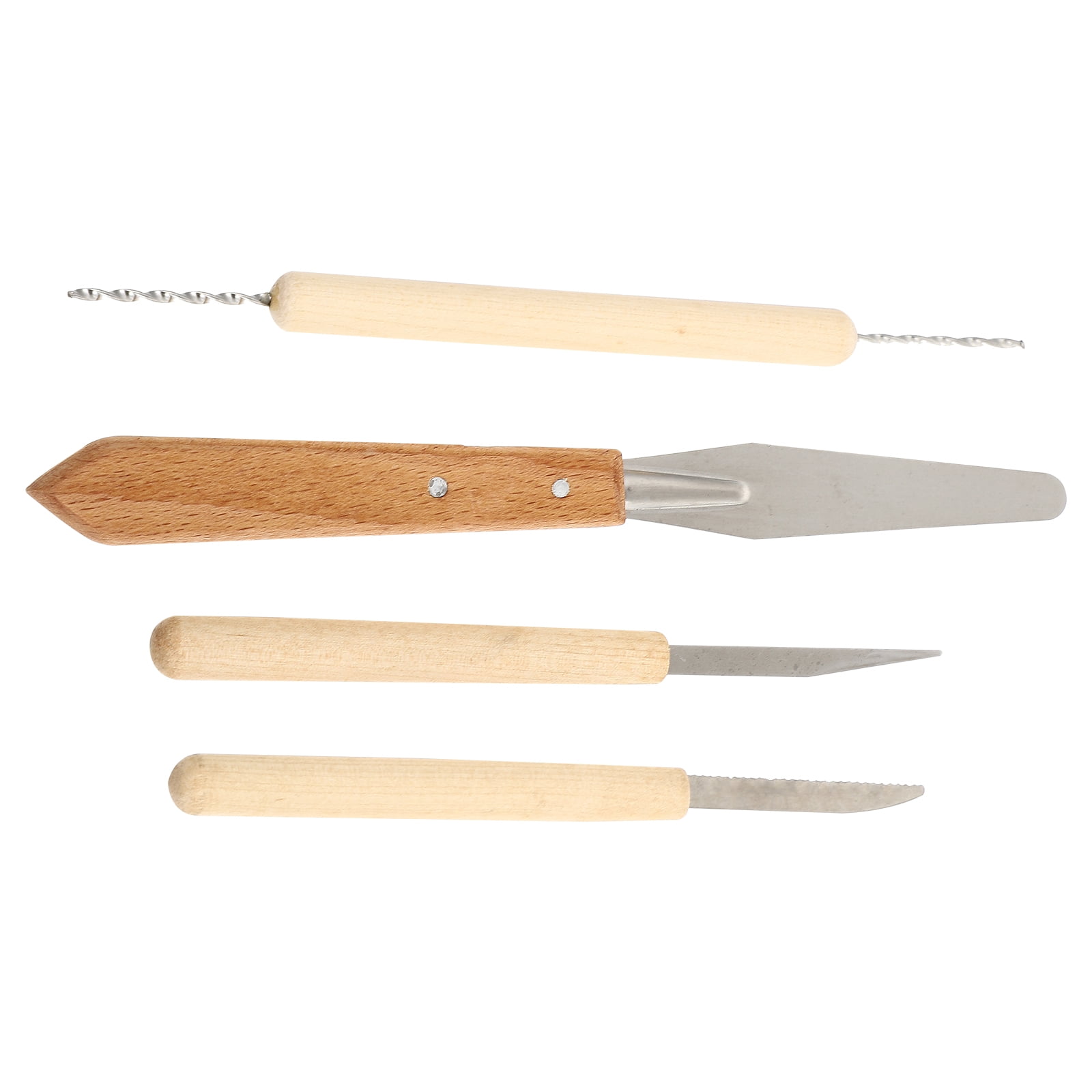 RENACLIPY Double Sided Clay Sculpting Tools Brown Wood and Stainless ...