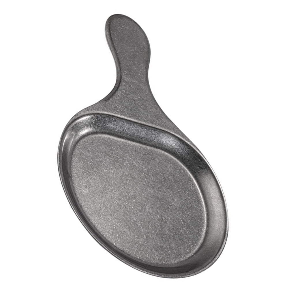 Hemoton Serving Griddle Bbq Pan With Handle Fried Egg Platte Stainless ...