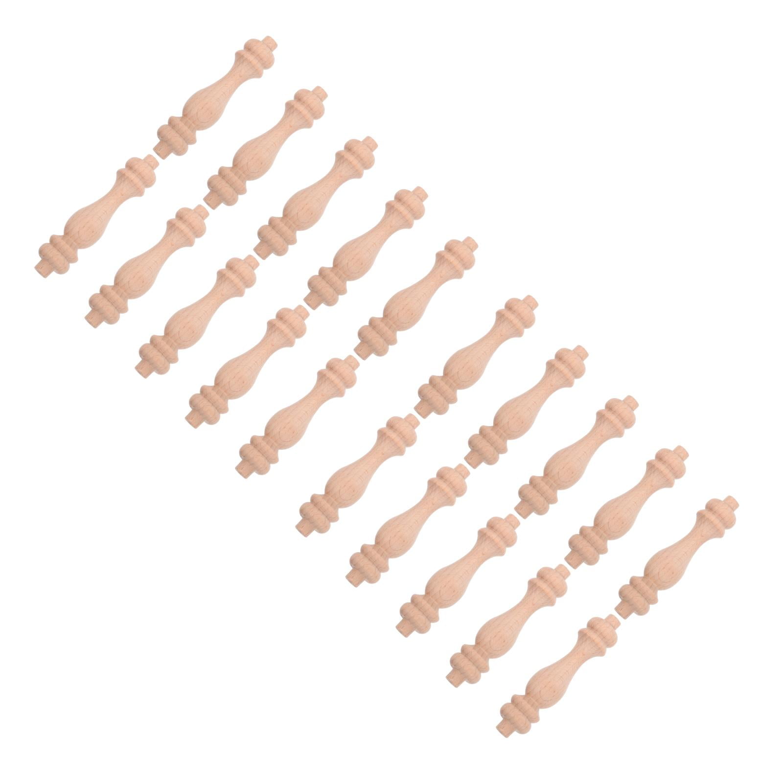 Hemoton Set of 2 Carving Spindle Wood Baluster Electric Balustrade ...