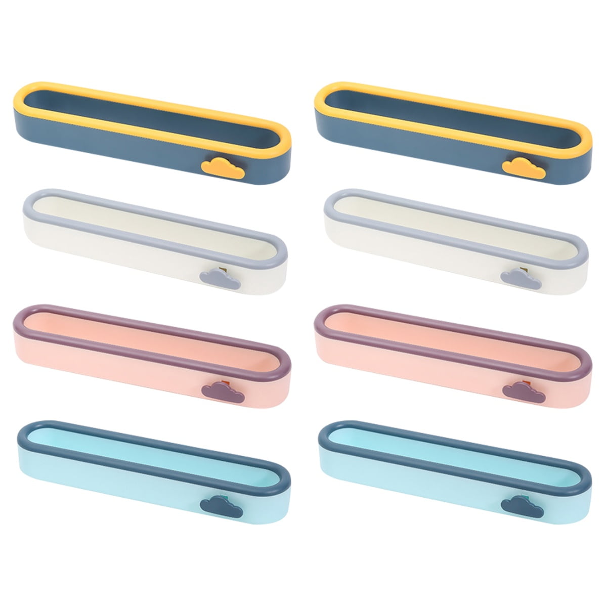 DEEPCRAFF Wall-Mounted Slippers Rack Abs 8Pcs 9.8x2.6x1.4in Bathroom ...