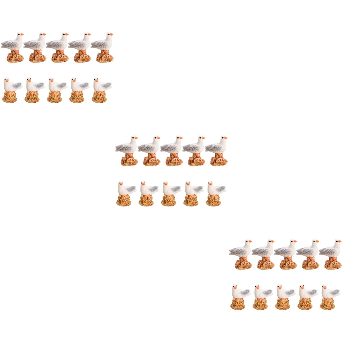 Hemoton Set of 3 Seagull Figurine Cage Feeder Pigeon Stuffed Animal ...