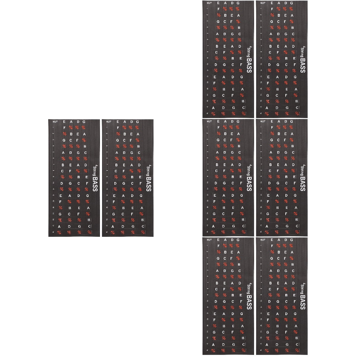 Hemoton Set of 4 Guitar Note Stickers Fretboard Beginner Learning ...