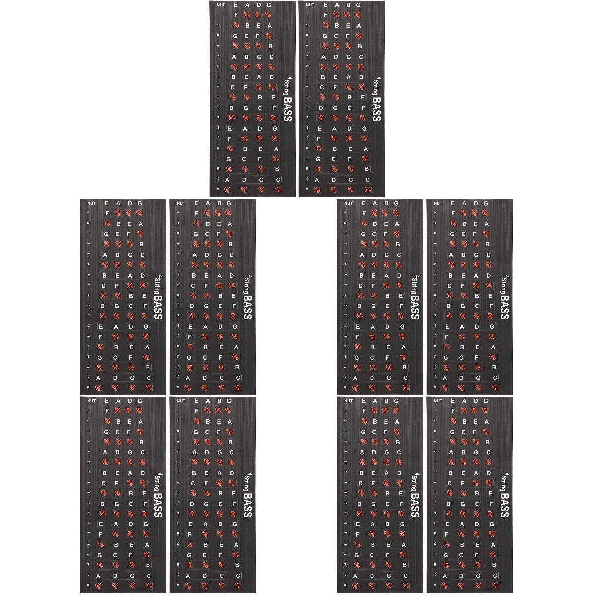 Hemoton Set of 5 Beginner Fretboard Stickers Guitar Chord Learning ...