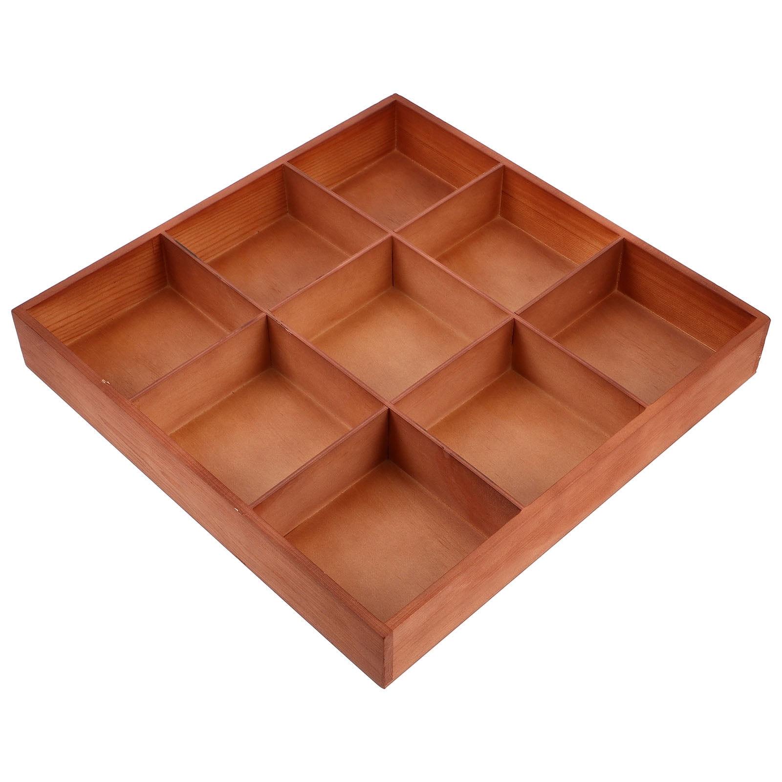 Hemoton Showcase Display Box Small Wooden Storage Box With Dividers For ...