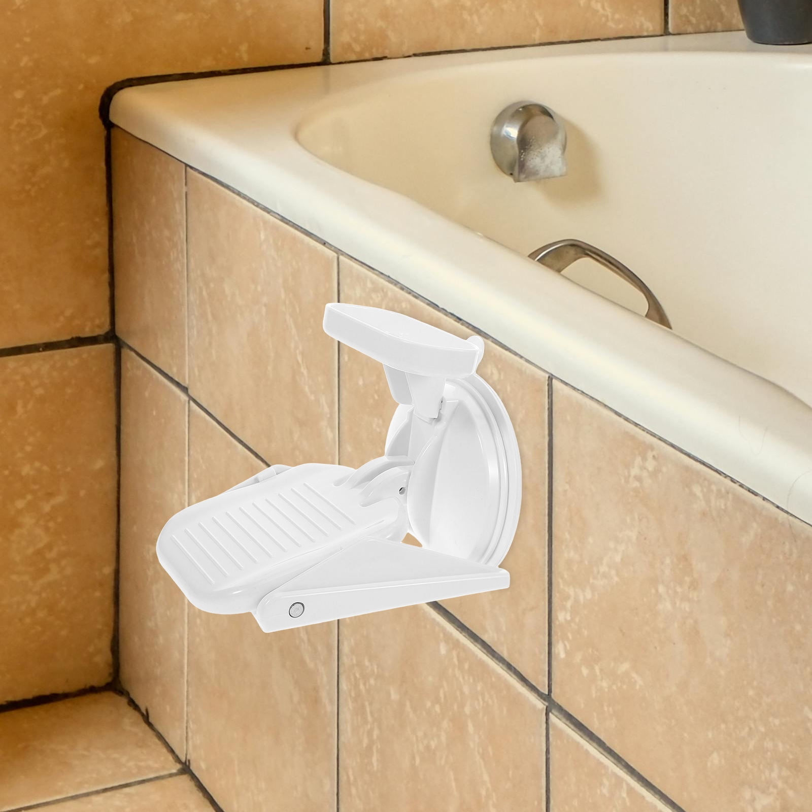 Hemoton Shower Foot Rest with Suction Cup for Shaving Legs Foldable ...