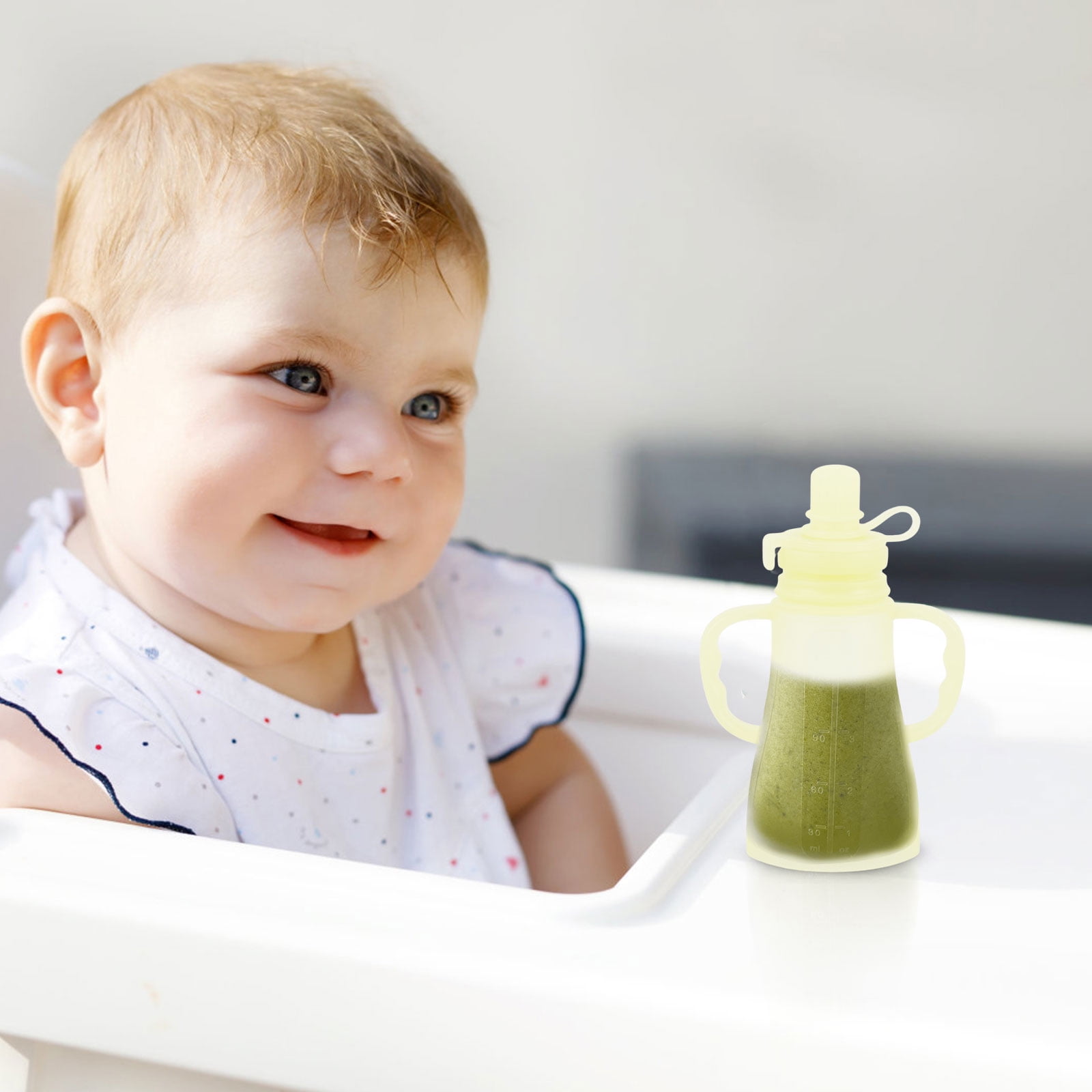 Hemoton Silicone Baby Food Pouches Refillable Squeeze Pouch Holder No ...