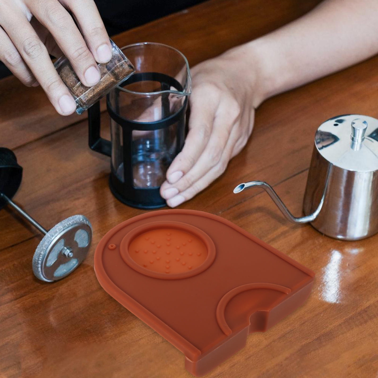 Hemoton Silicone Coffee Tamping Mat For Espresso Machine Heat Resistant ...