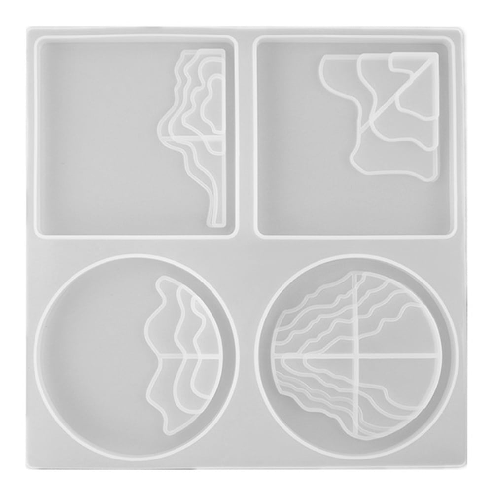 Hemoton Silicone Cup Mat Molds DIY Manual Making Trinket Tray Decor ...