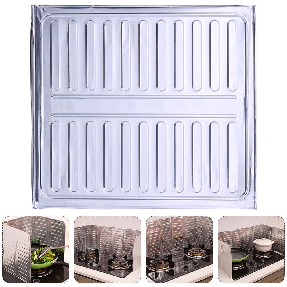 Hemoton Silver Anti Splatter Shield Guard for Kitchen with Foldable ...