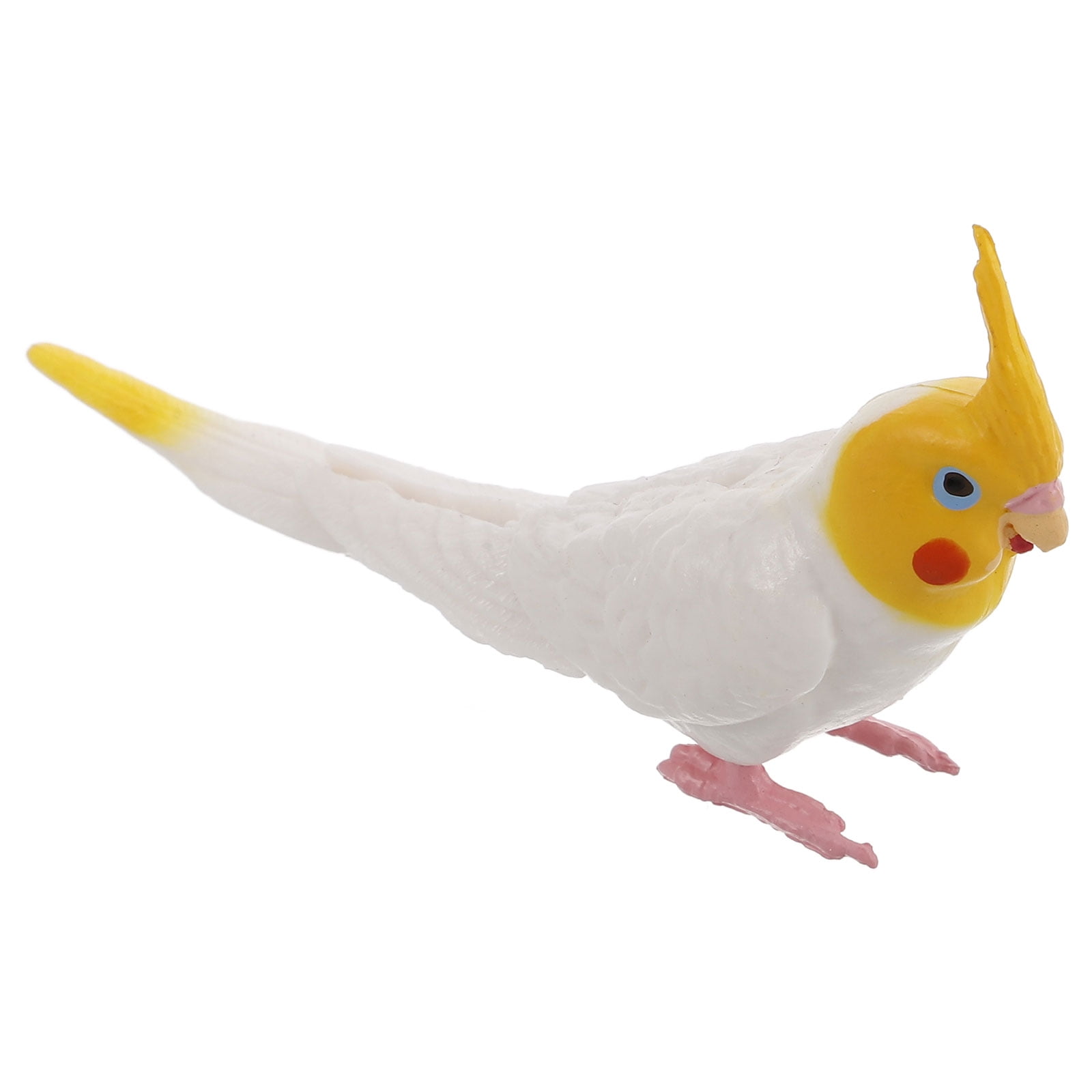 Hemoton Realistic White Cockatiel Bird Figurine, Decorative Artificial ...