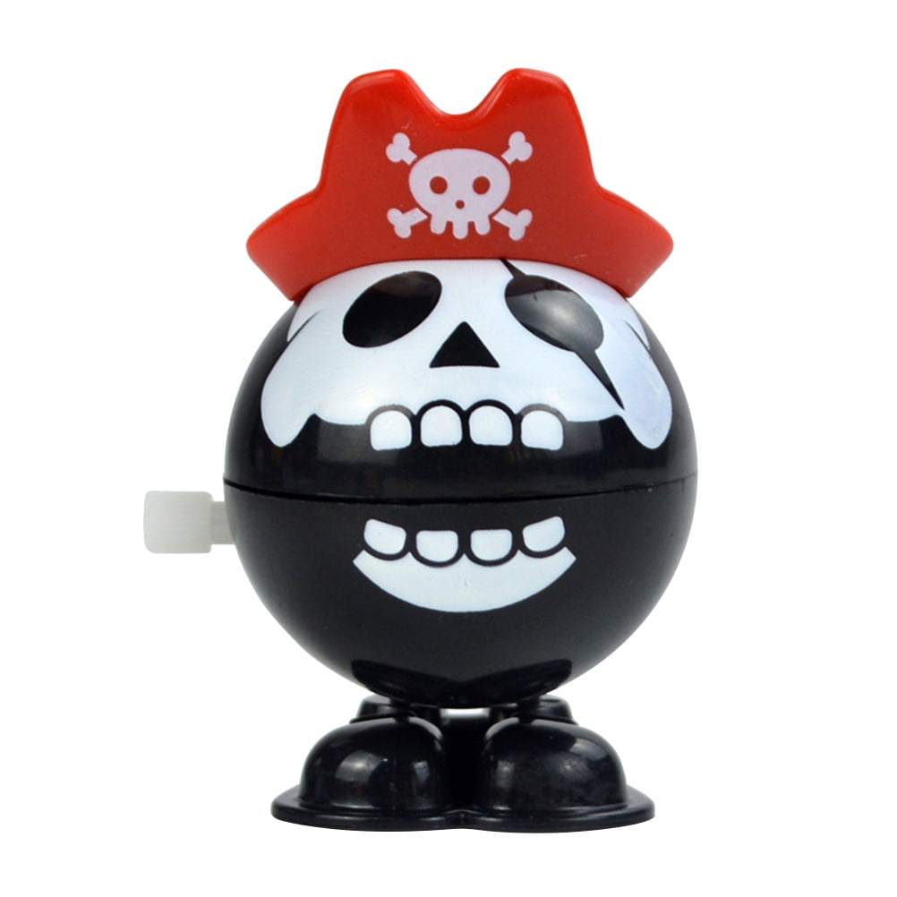 Hemoton Skull Pirate Chattering Teeth Wind Up Toys Halloween Novelty ...