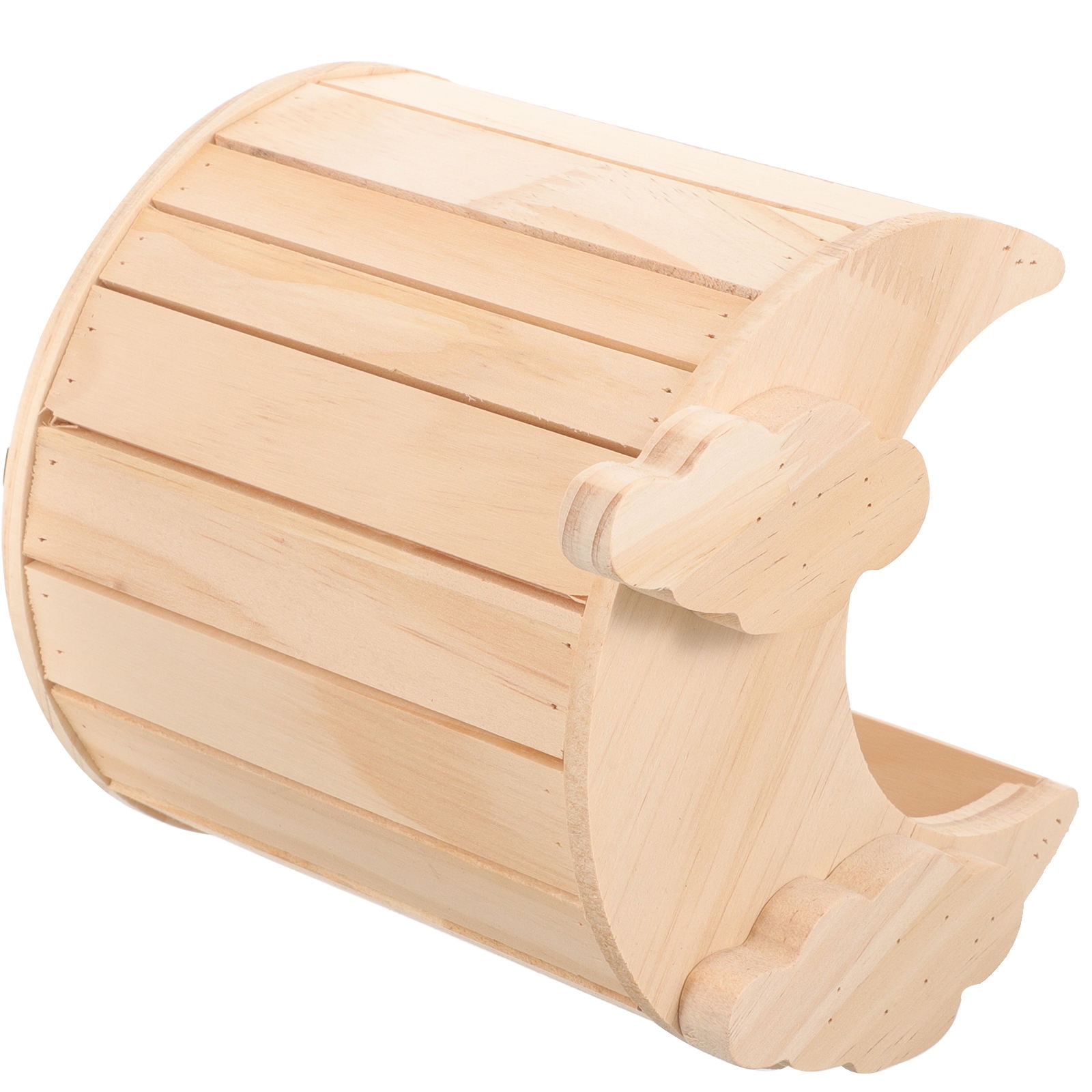 Hemoton Small Animal Habitat Wood Cabin Moon Shaped Rat Sleeping House ...