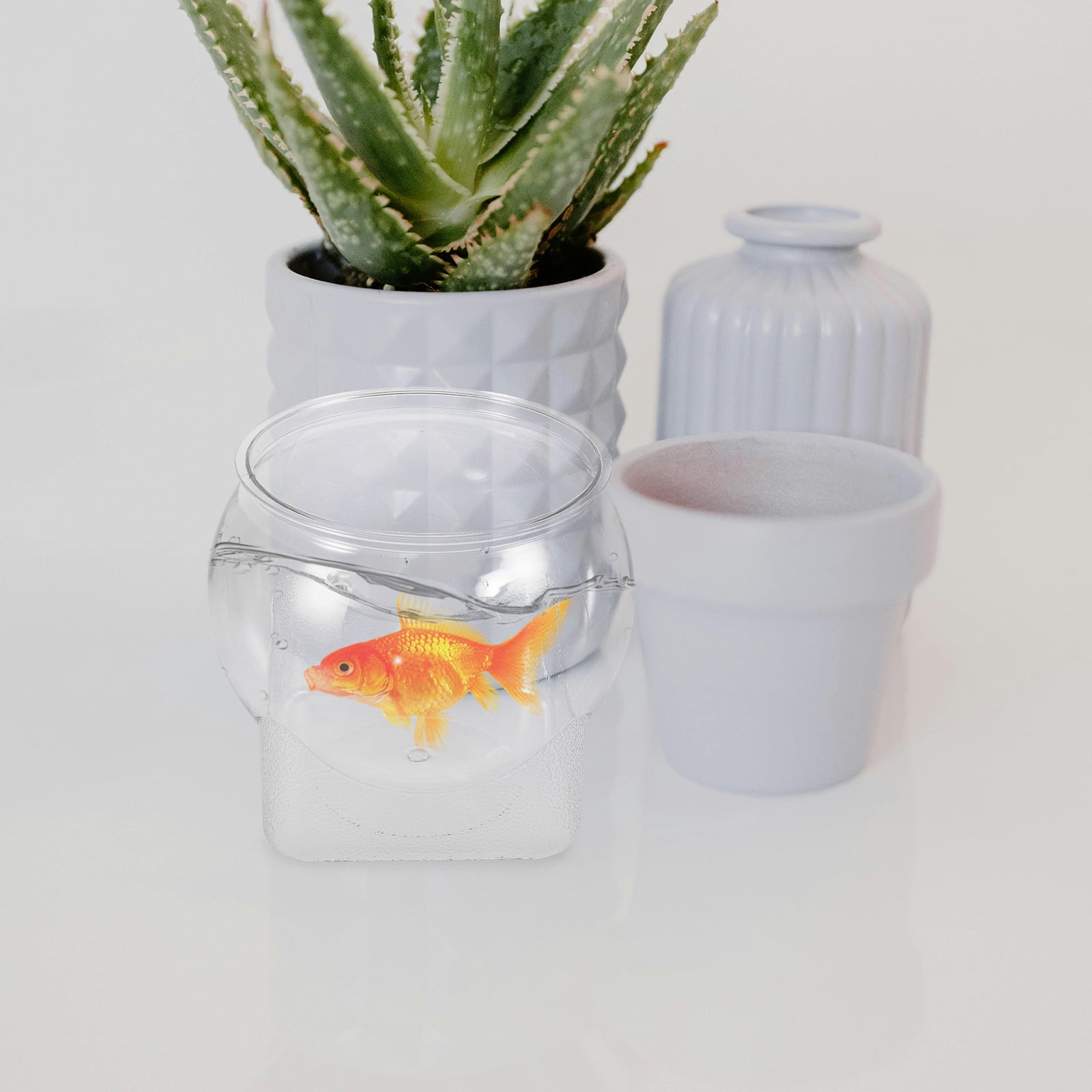 Hemoton Small Fish Tank Transparent Desktop Small Aquarium Transparent ...