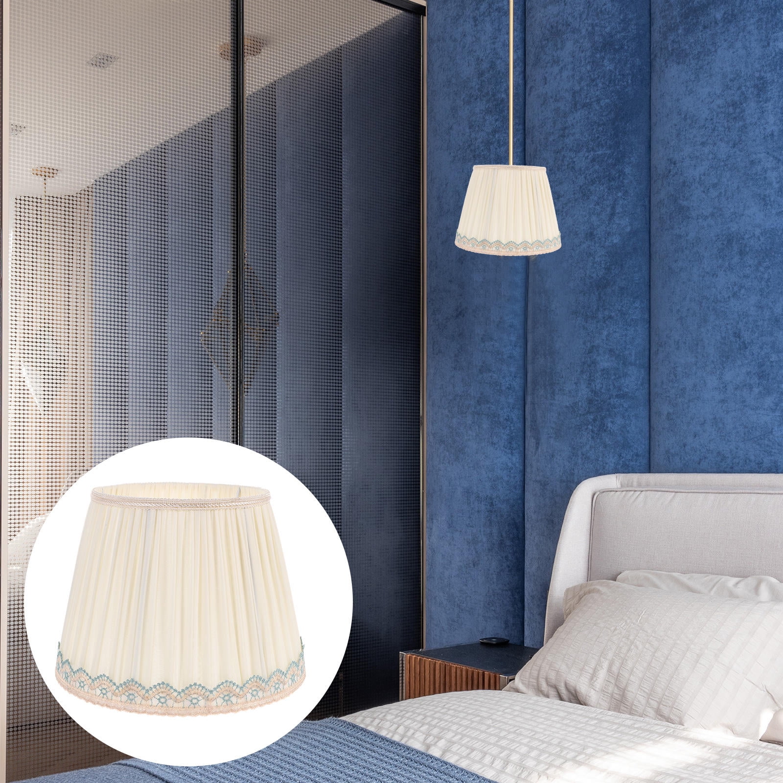 Hemoton Small Lampshade E27 Base Vintage Lamp Shade Cloth Barrel Lamp ...