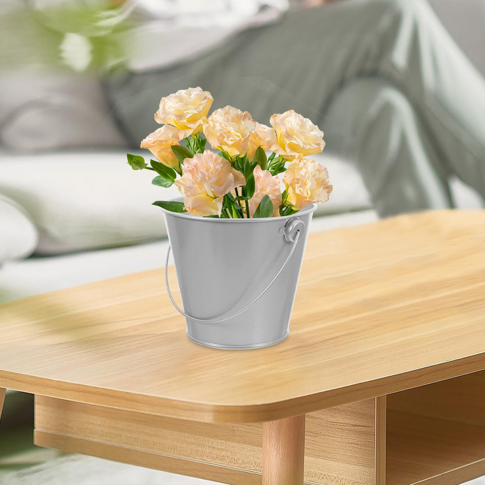 Hemoton Small Metal Buckets Party Mini Tinplate Buckets Ice Buckets ...