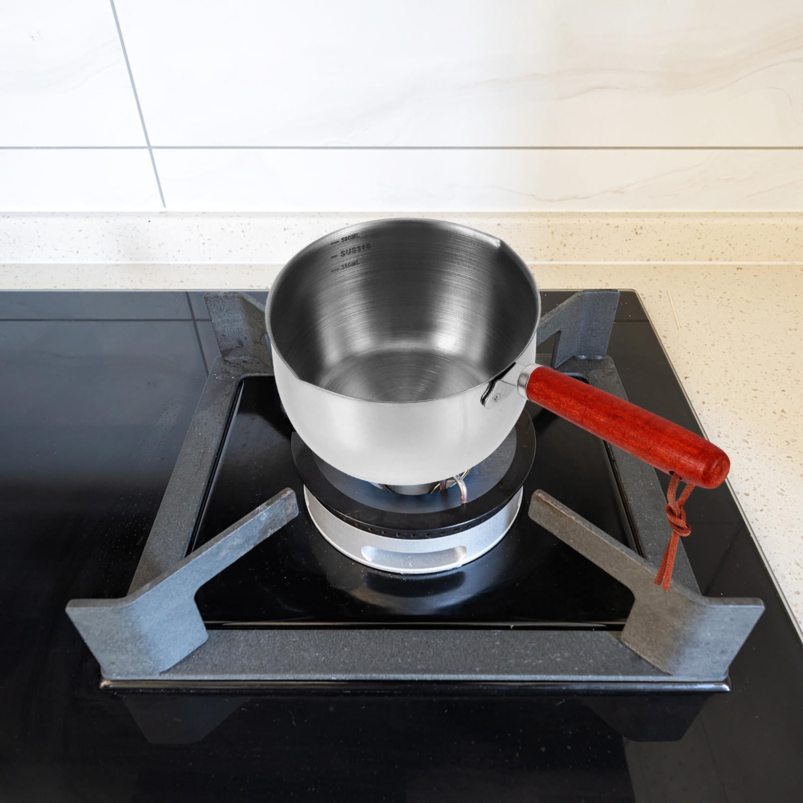 Hemoton Small Pan Stainless Steel Cooking Pot Butter Melting Pot With ...
