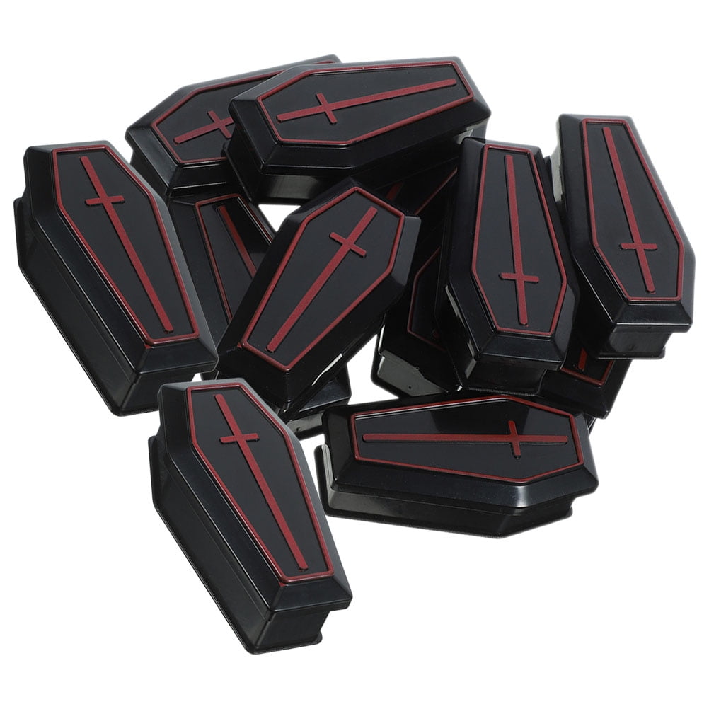 Hemoton Spooky Halloween Decoration with Realistic Miniature Coffin Box ...