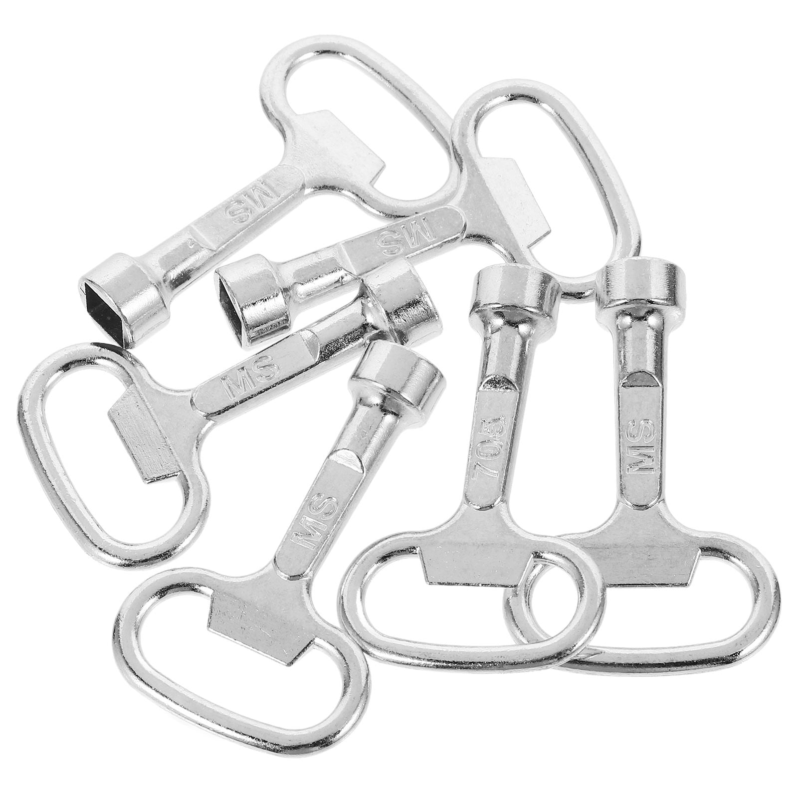 Hemoton Square Keys For Trash Can 6pcs Metal Key For Community Bin And ...