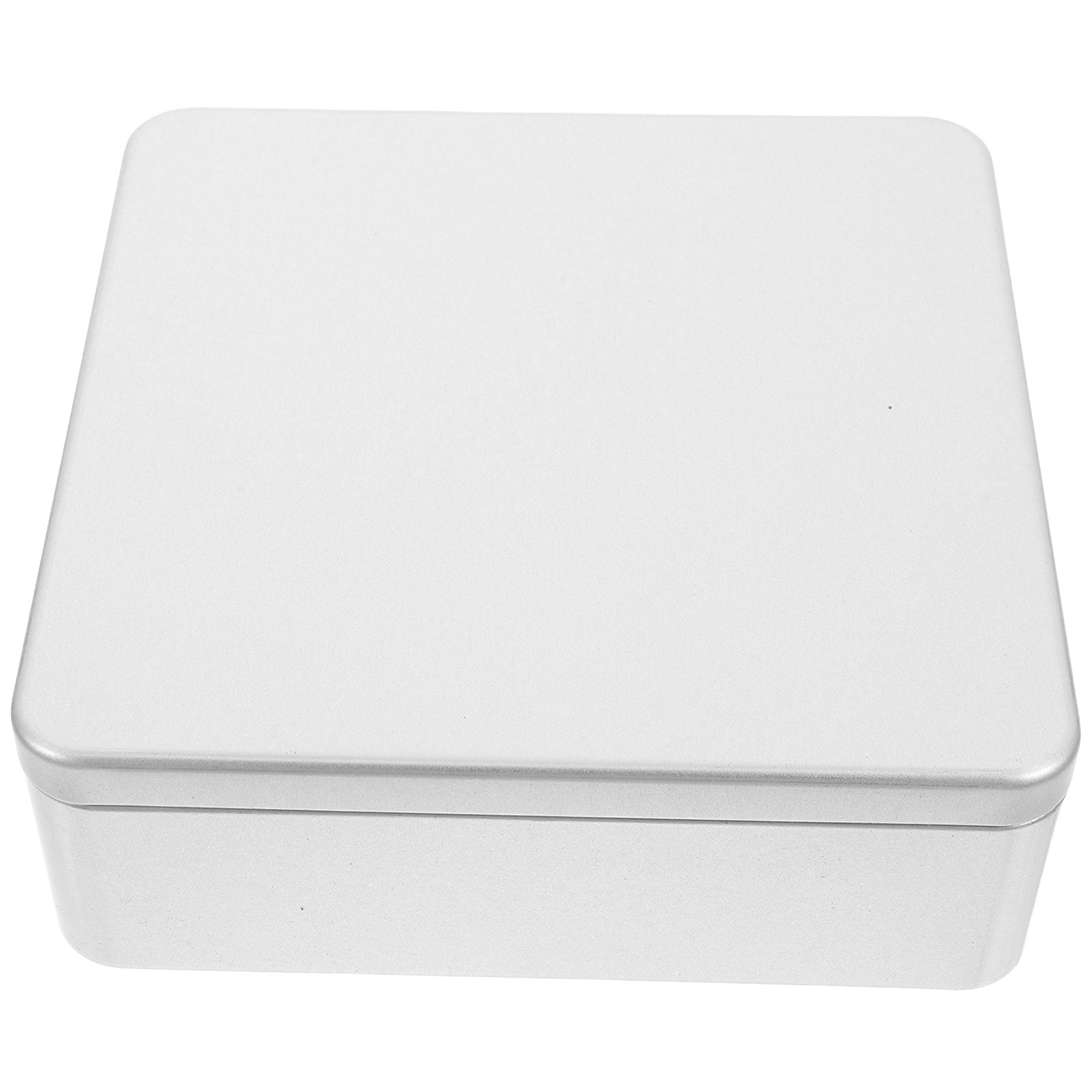 Hemoton Square Metal Storage Tin With Lid For Cookies Candies ...