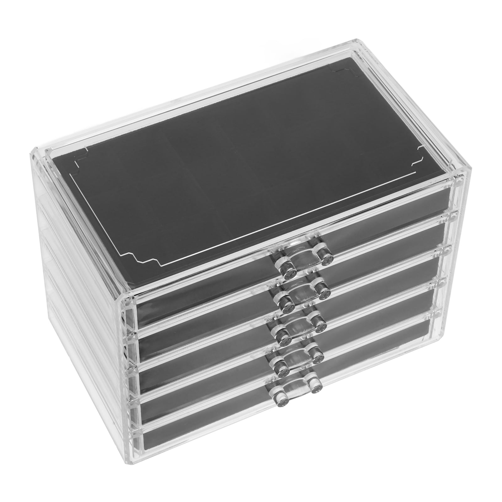 Hemoton Stackable Acrylic Rock Display Cabinet with 90 Grids Drawer ...