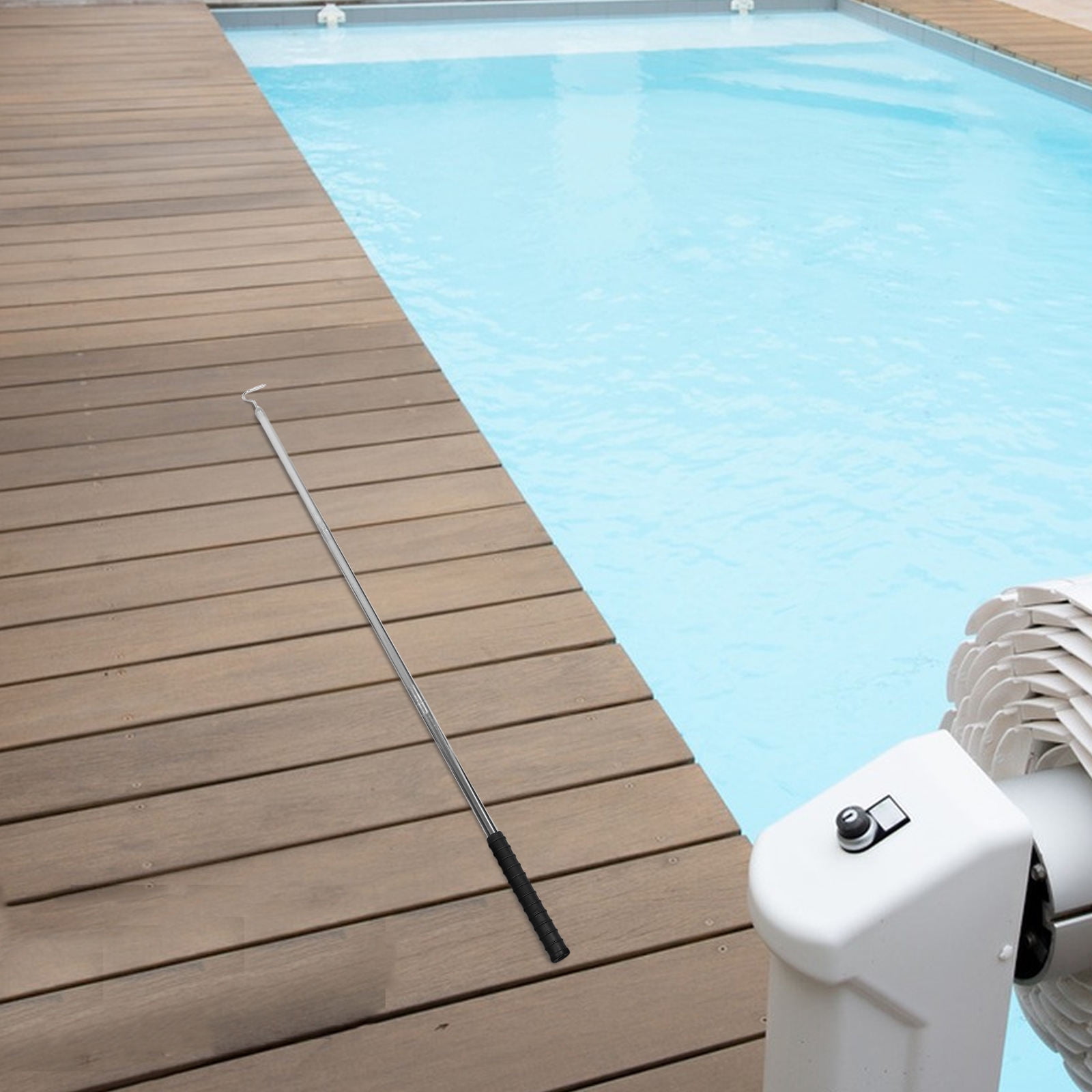 Hemoton Stainless Steel Pool Skimmer Retrieval Tool with Detachable ...