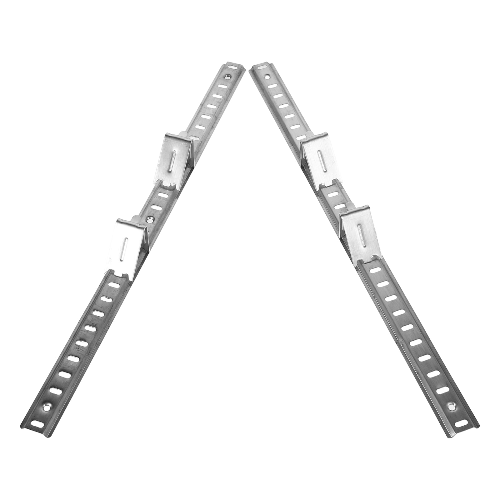 Hemoton Stainless Steel Refrigerator Shelf Support Bar with Clips and ...