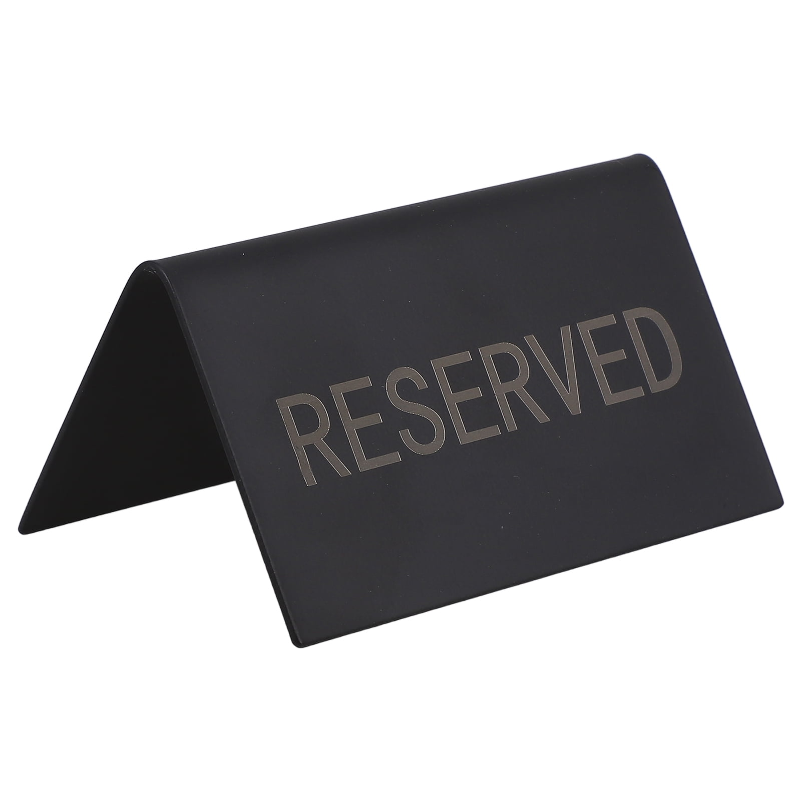 Hemoton Stainless Steel Reserved Table Sign Wedding Table Tent Black ...