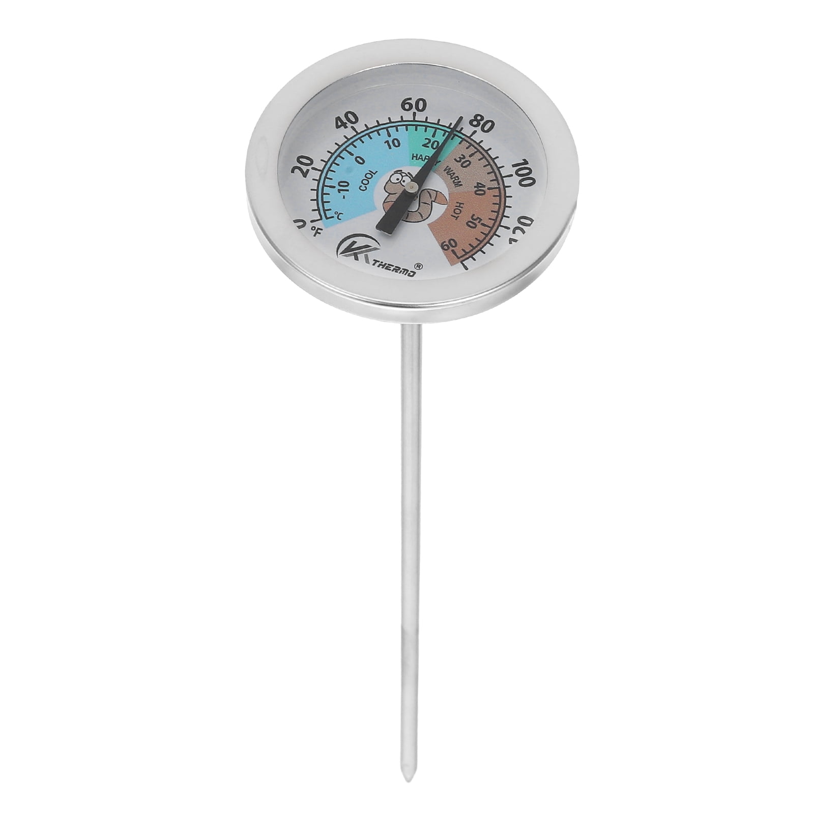 Hemoton Stainless Steel Soil Temperature Thermometer For Gardening ...