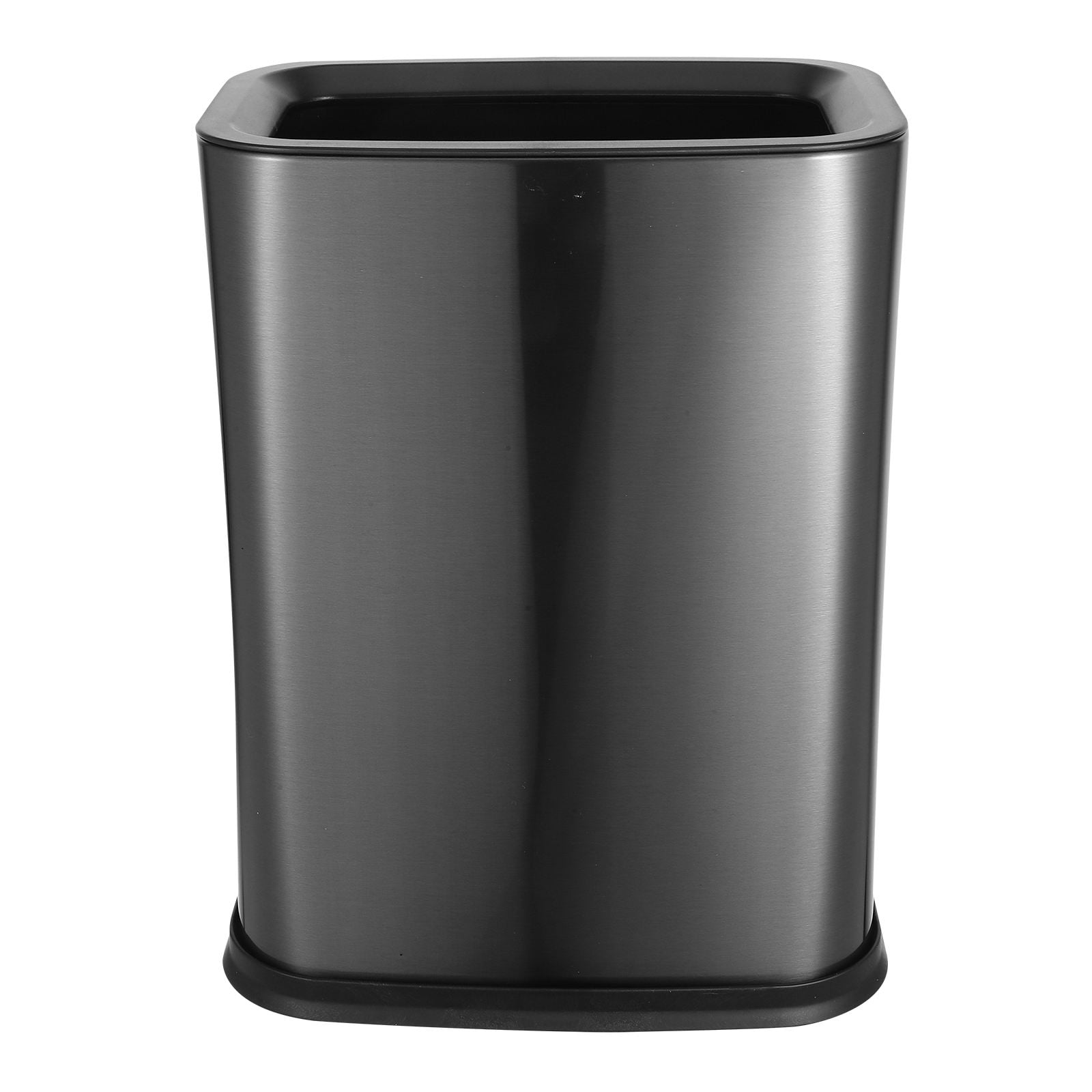 Hemoton Stainless Steel Waste Basket Office Garbage Can Kitchen Trash ...