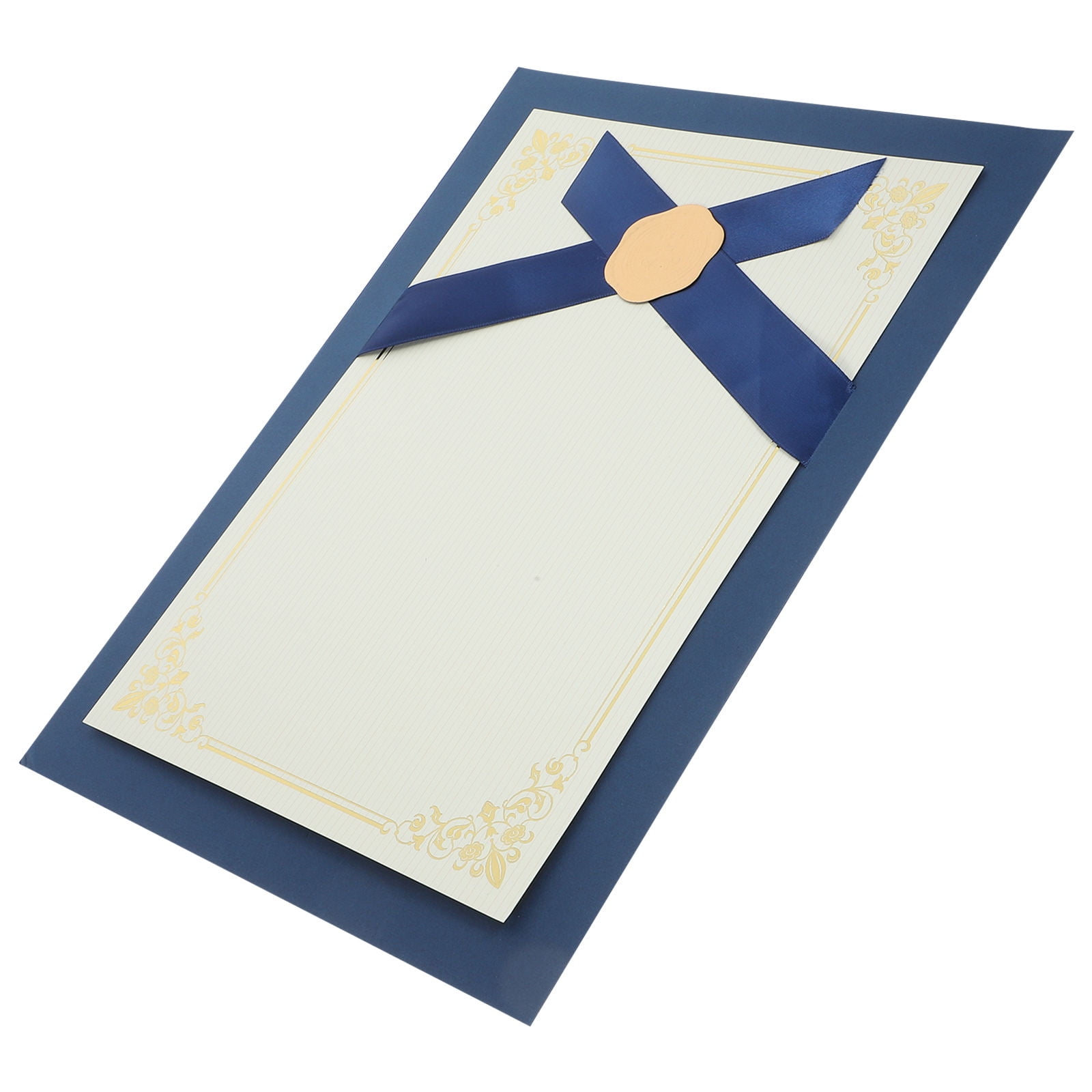 RENACLIPY Elegant Design Paper Certificate Holder Navy Color Protection ...