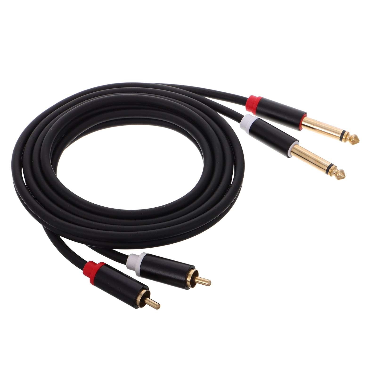 Hemoton Stereo Audio Cable Dual Rca To Dual 6.35mm Audio Cable With ...