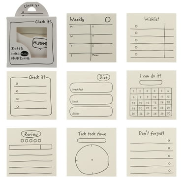 Walmart Daily Task List Sticky Notepad, 6" x 10" Schedule Reminder ...