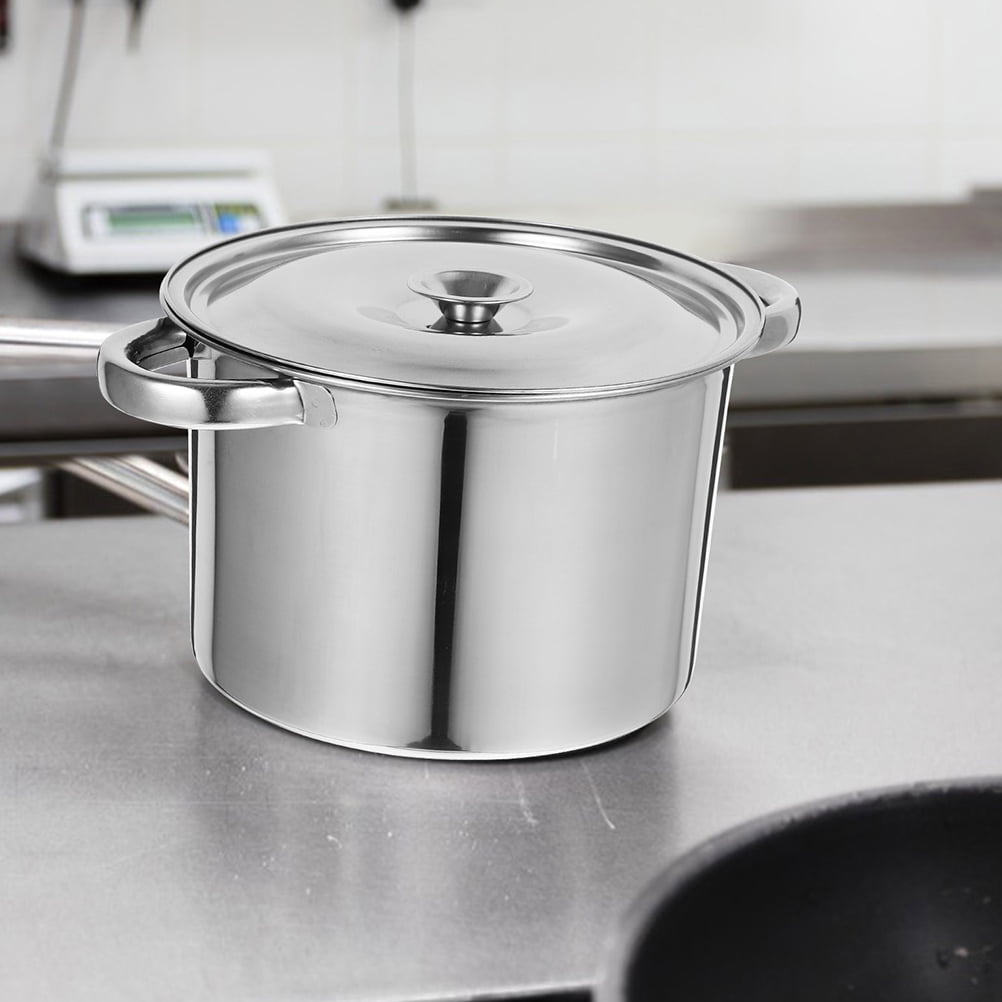 Hemoton Stock Pot With Lid Stainless Steel Stockpot For Induction Gas ...
