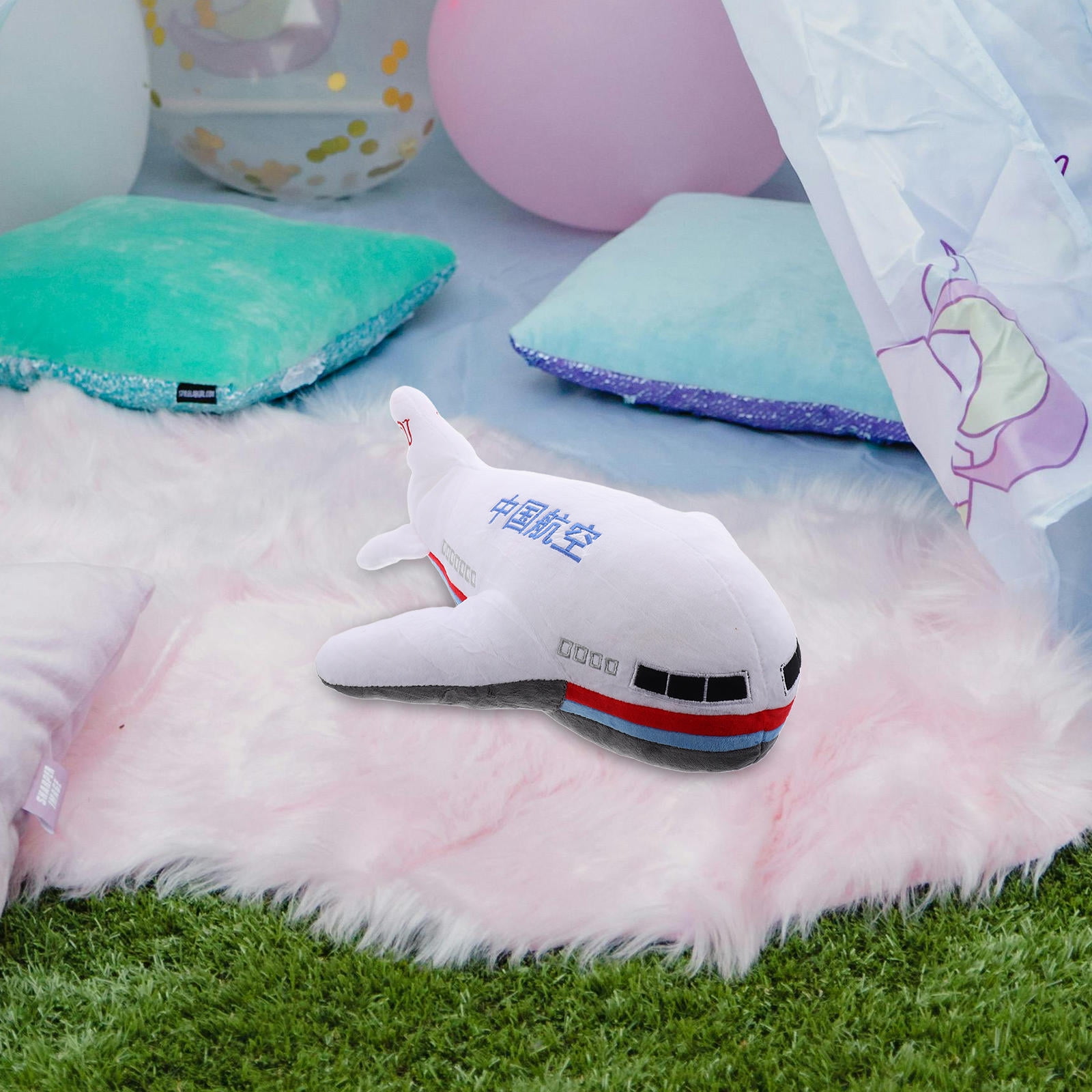 Hemoton Stuffed Airplane Plush For Children Adorable Plush Aircraft Toy ...