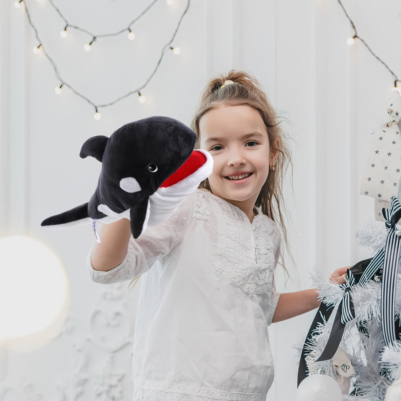 Hemoton Stuffed Whale Doll Interaction Whale Hand Puppet Story Telling ...